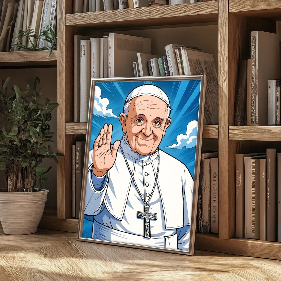 Inspirational Pope Francis Poster for Catholic Wall Art, Christian Home ...