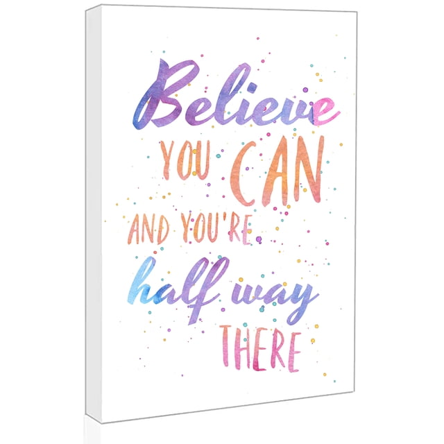 Inspirational Positive Quotes Wall Decor - Believe you can and you're ...