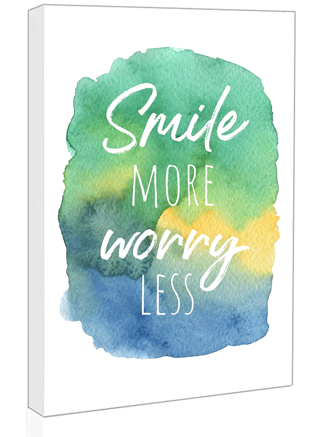 Inspirational Positive Quotes Wall Decor - Smile more worry less ...
