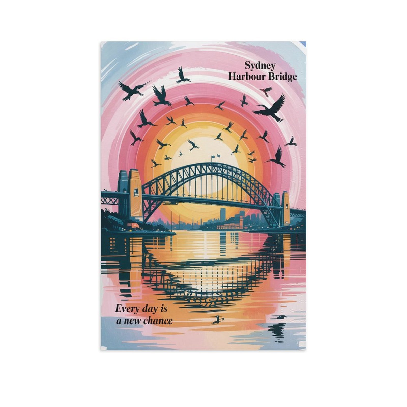 Inspirational Poster Sydney Harbour Bridge Motivational Travel Wall Art ...