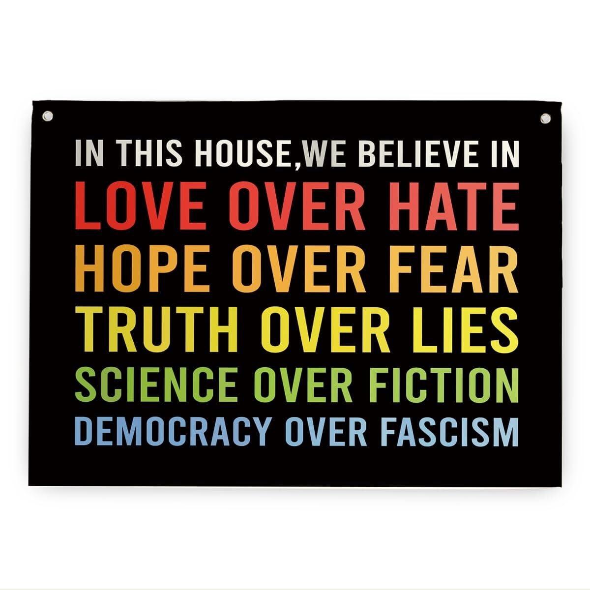 Inspirational Poster Wall Art - In This House We Believe In Love, Hope ...