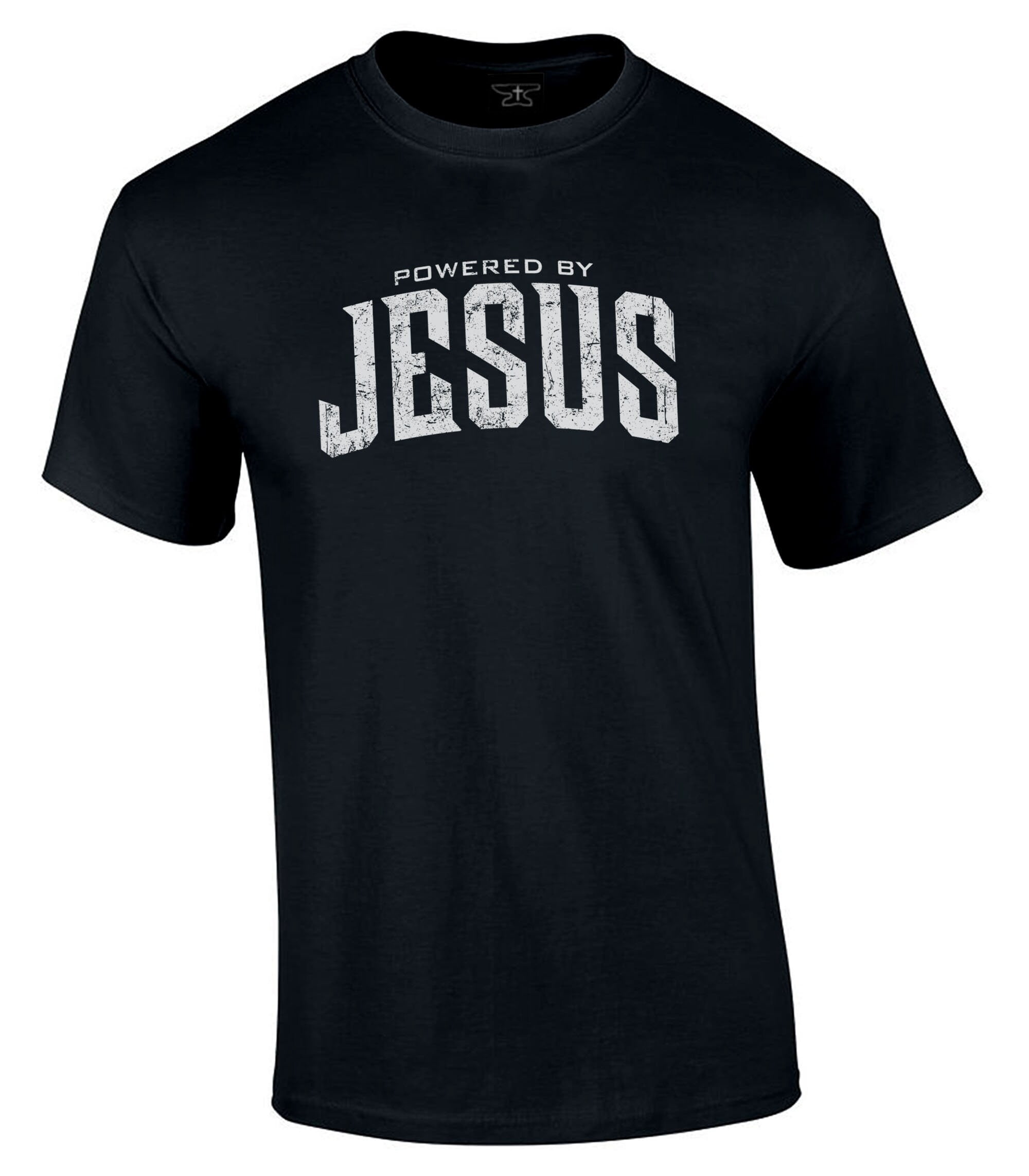 Inspirational Powered by Jesus Faith T-Shirt for Prayer and Motivation ...