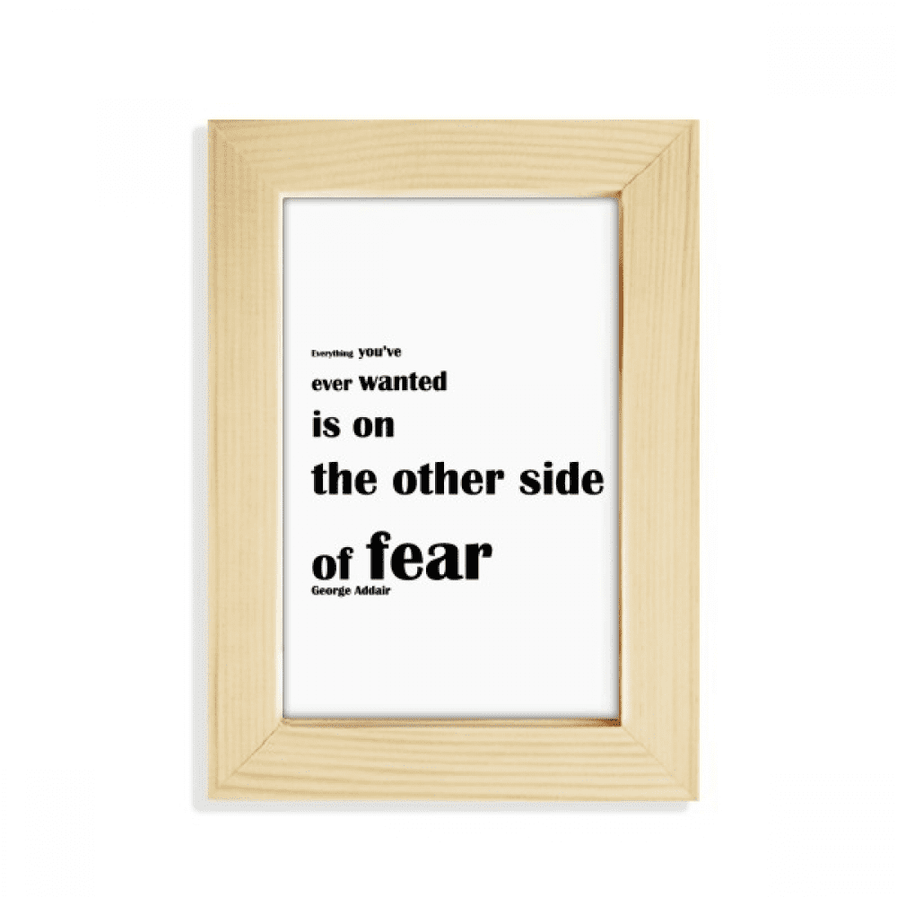 Inspirational Quote About Fear By George Addair Desktop Display Photo Frame Picture Art Painting ...