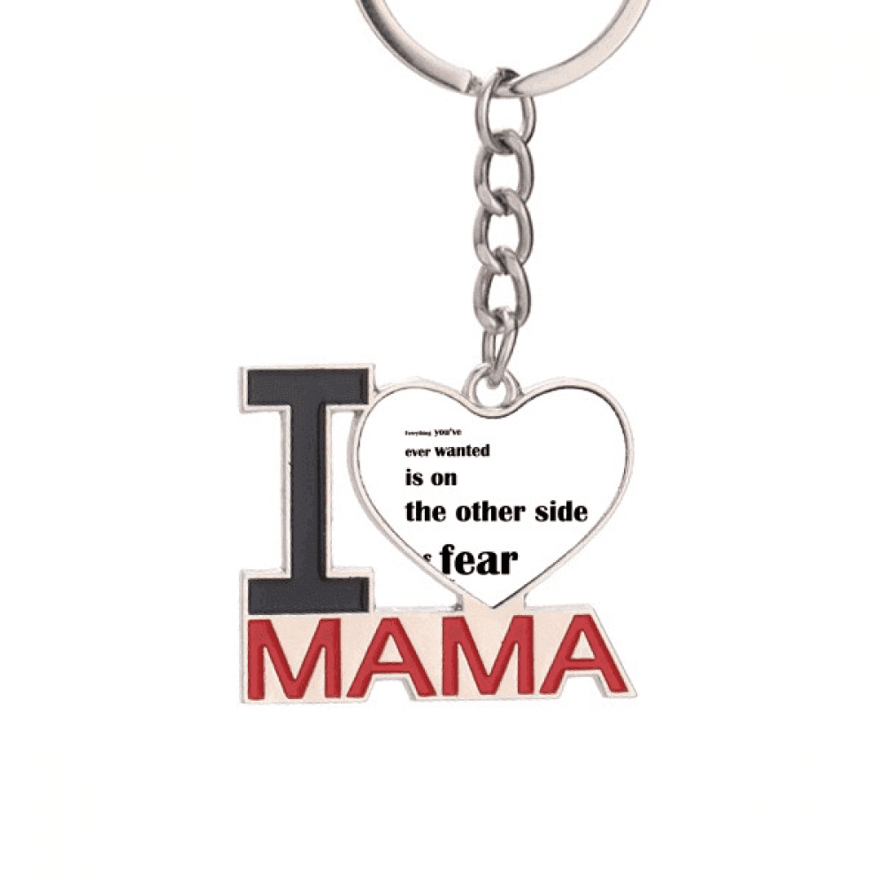 Inspirational Quote About Fear By George Addair Keychain Metal Keyring ...