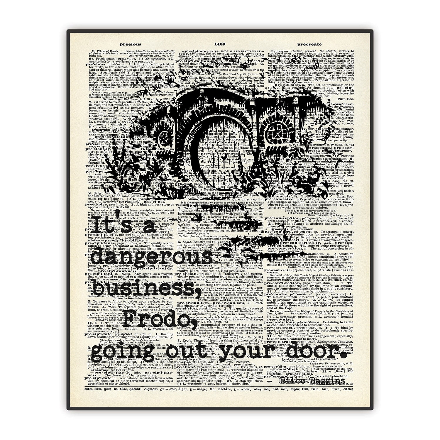 Inspirational Quote Art Print - Dictionary Art - Office Home Decor ...