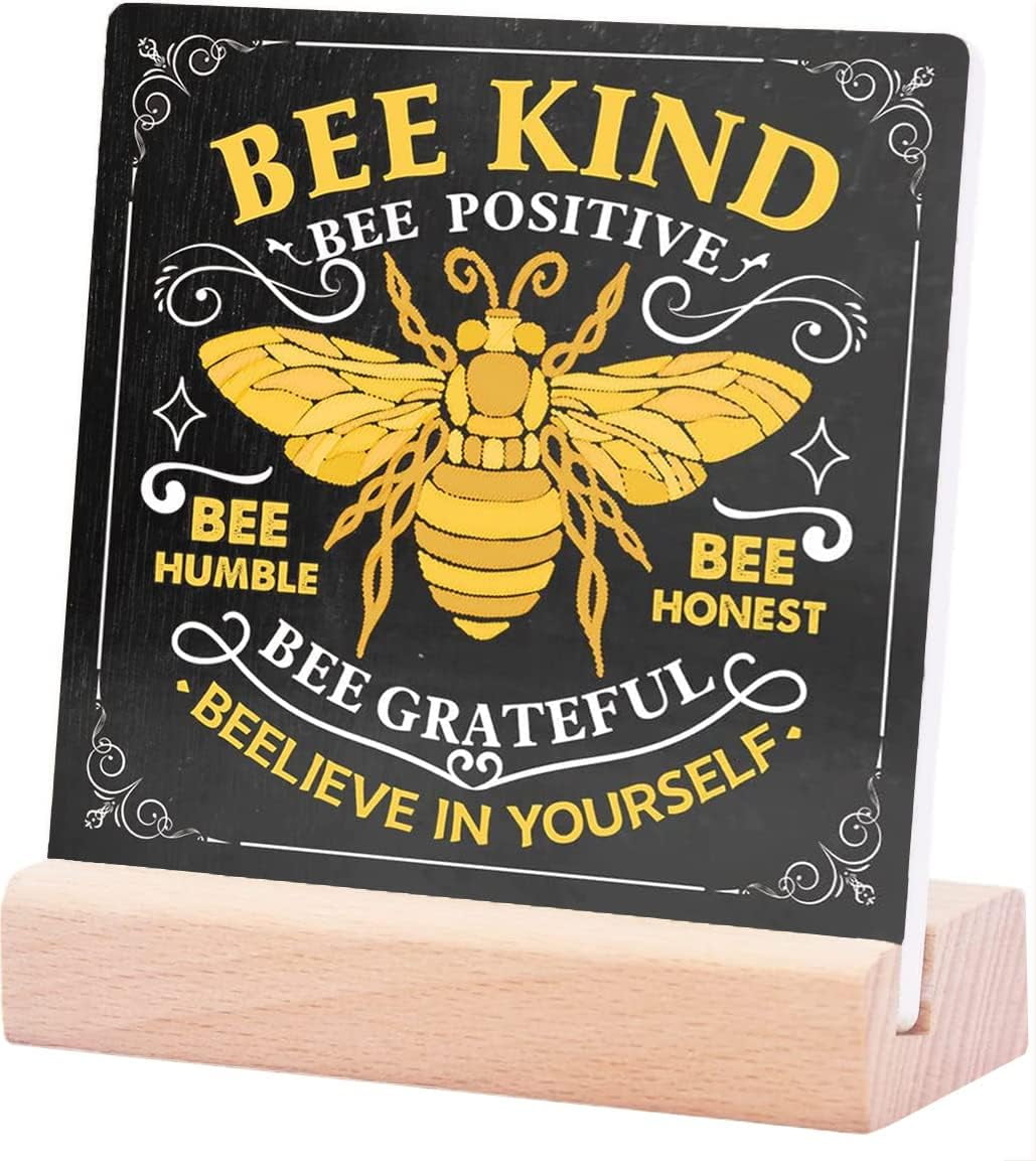 Inspirational Quote Be Kind Be Positive Ceramic Table Sign Plaque Desk ...