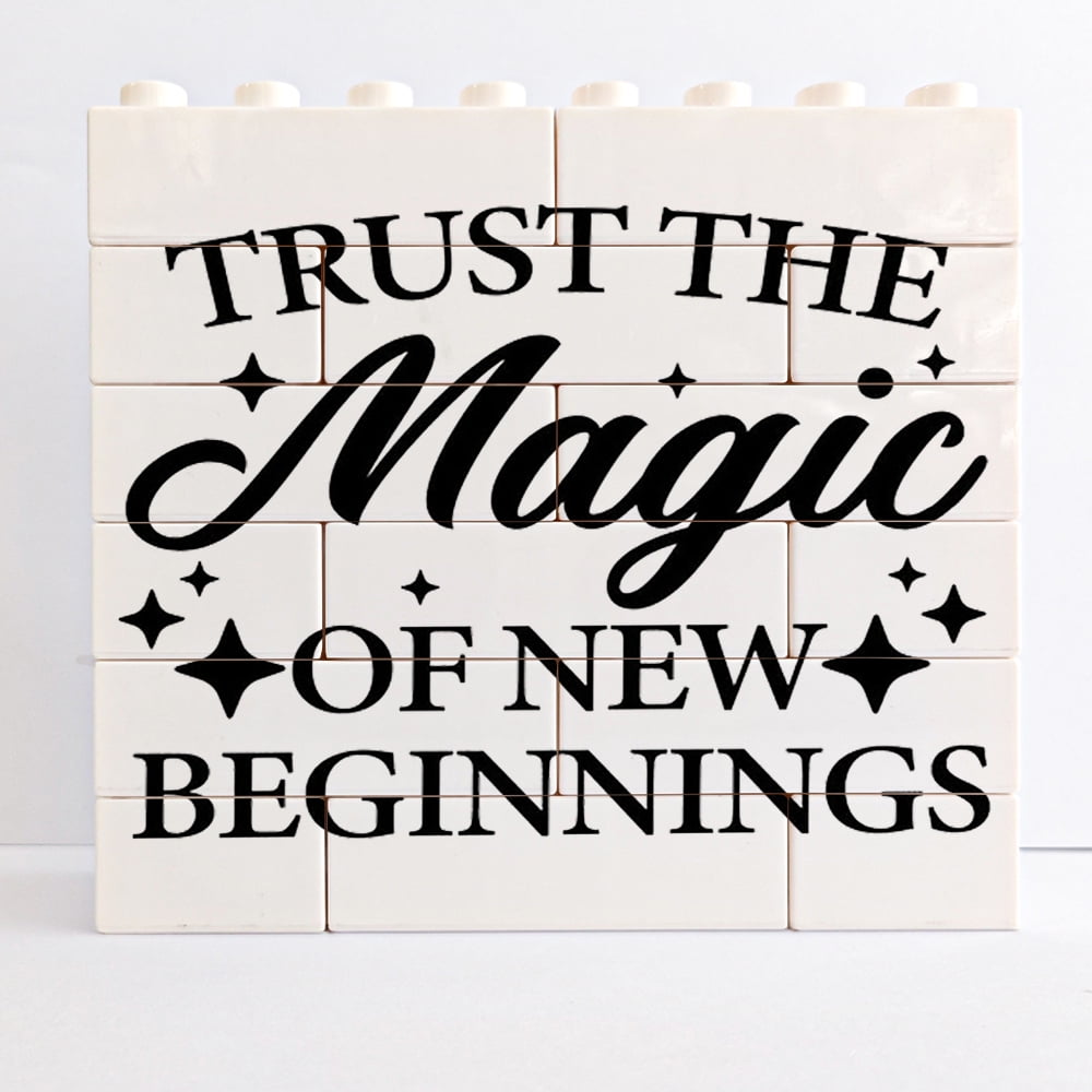 Inspirational Quote Building Bricks Blocks Puzzles Desk Decor ...