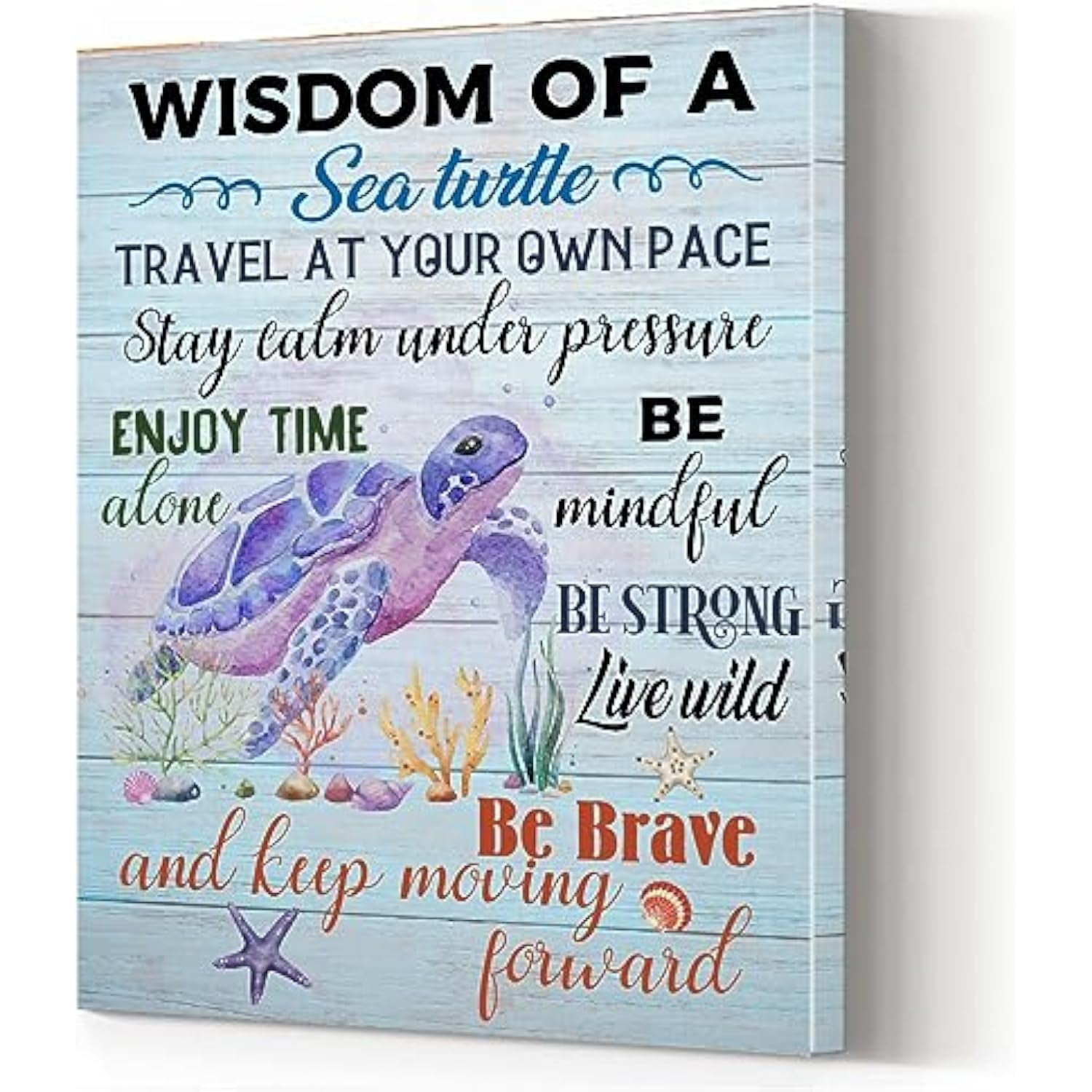 Inspirational Quote Canvas Office Wall Art Poster, Windom of a Sea ...