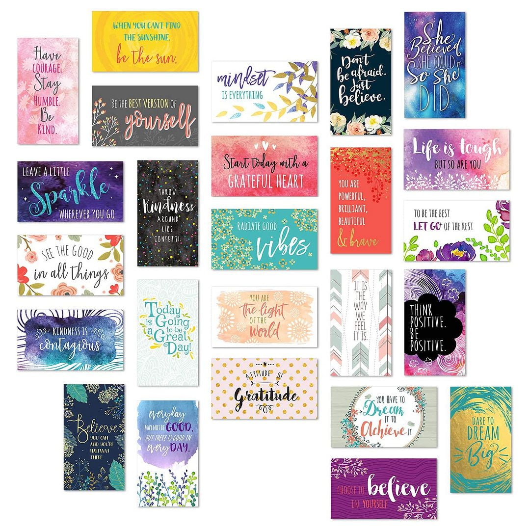 Inspirational Quote Cards / Business Card Size / 50 Positivity Cards ...