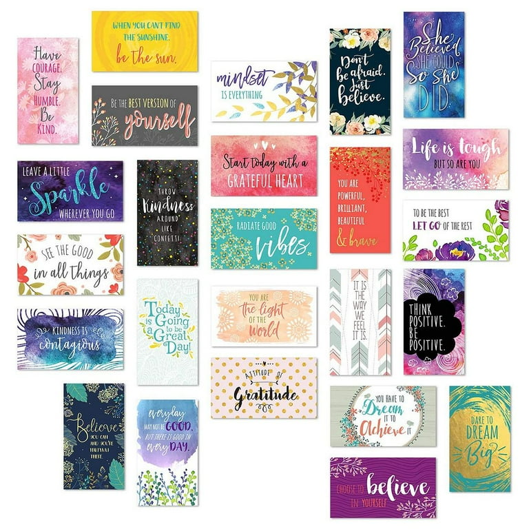 Motivational Note Cards Set Of 16 Motivational Quote Cards – Palm To