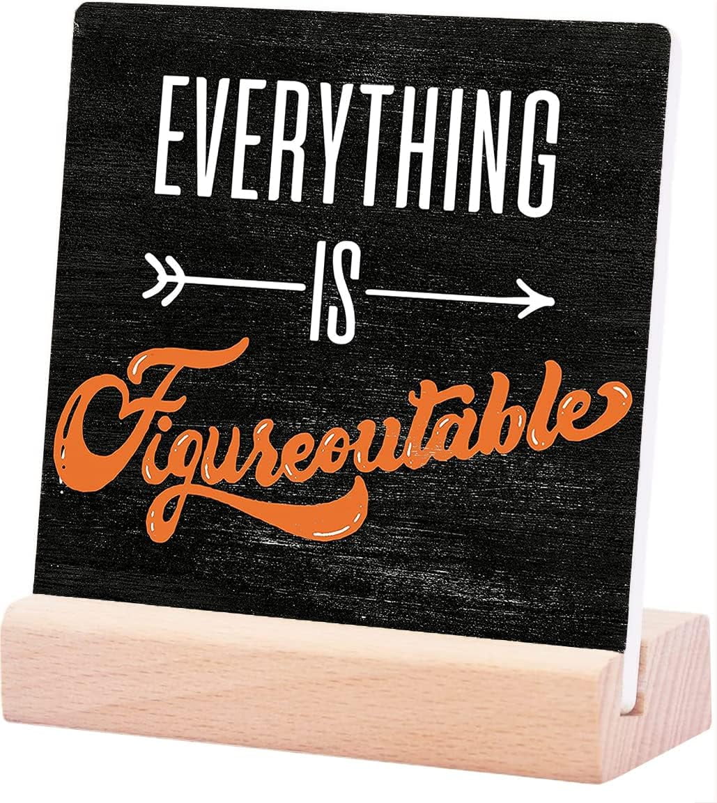 Inspirational Quote Ceramic Table Sign Plaque Desk Decor Plaque ...