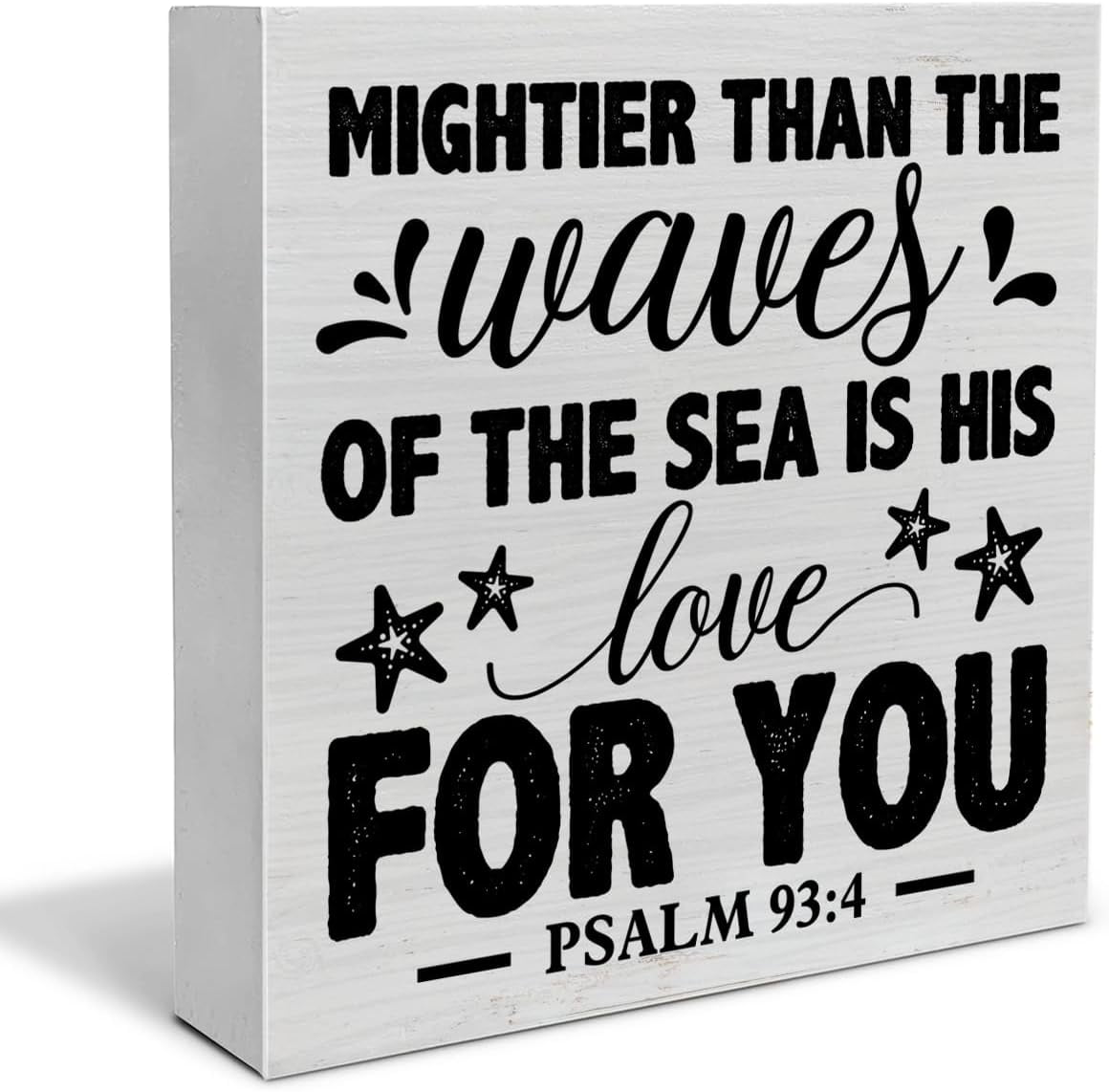 Inspirational Quote Mightier Than the Waves Bible Verse Decorative ...