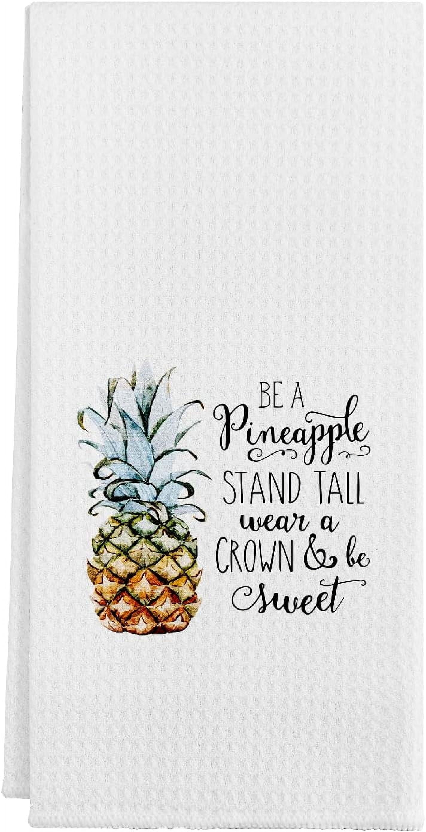 Inspirational Quote Be A Pineapple Kitchen Towels，Cotton Modern 24 X 16 ...