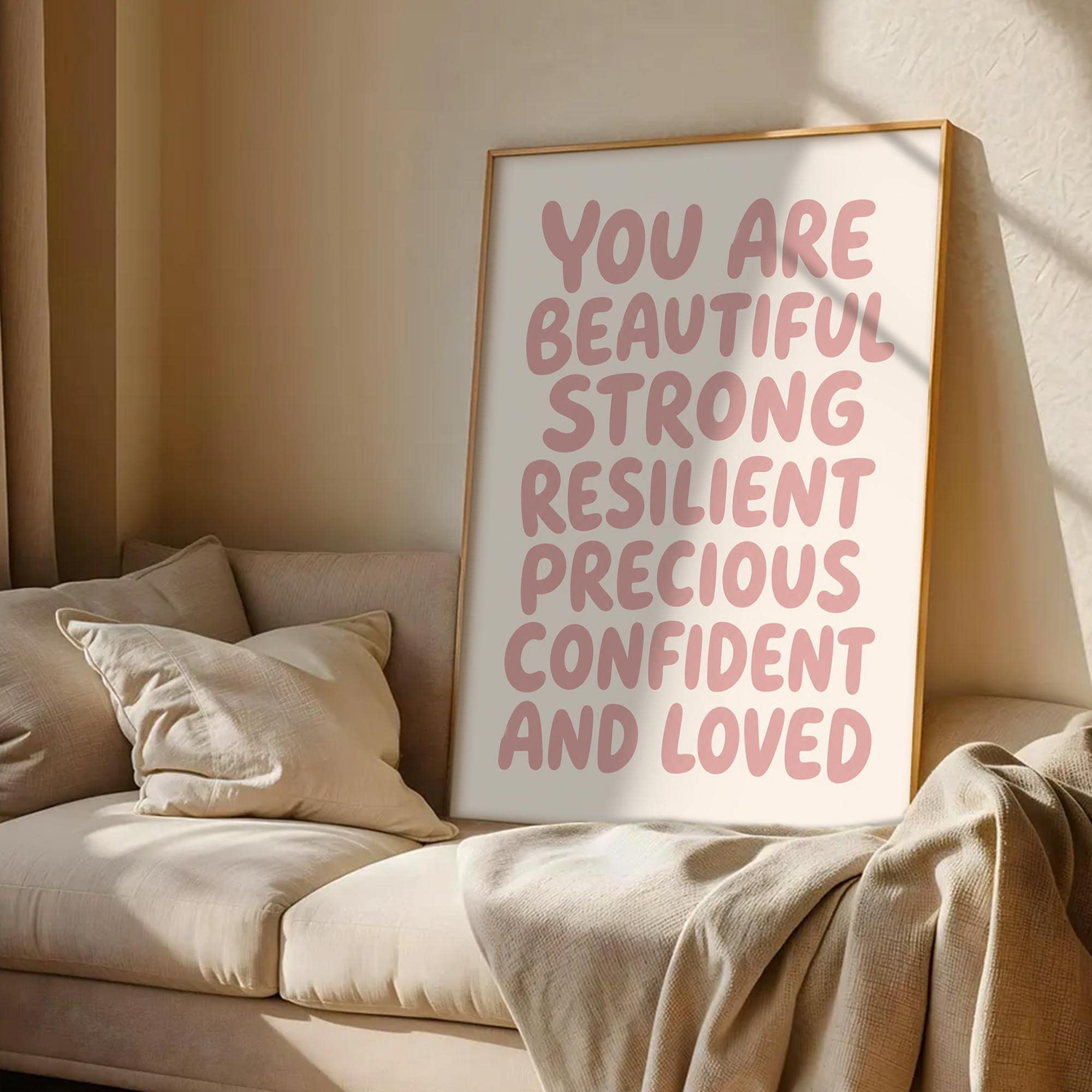 Inspirational Quote Print: Strong, Resilient Affirmation Wall Artpink ...