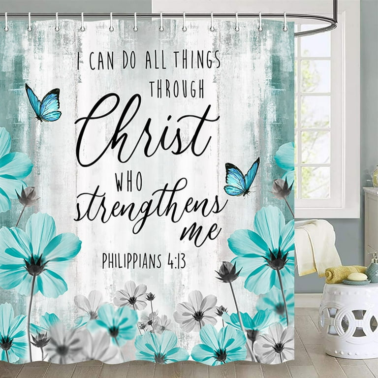 Inspirational Shower Quotes RV Shower Curtain Inspirational