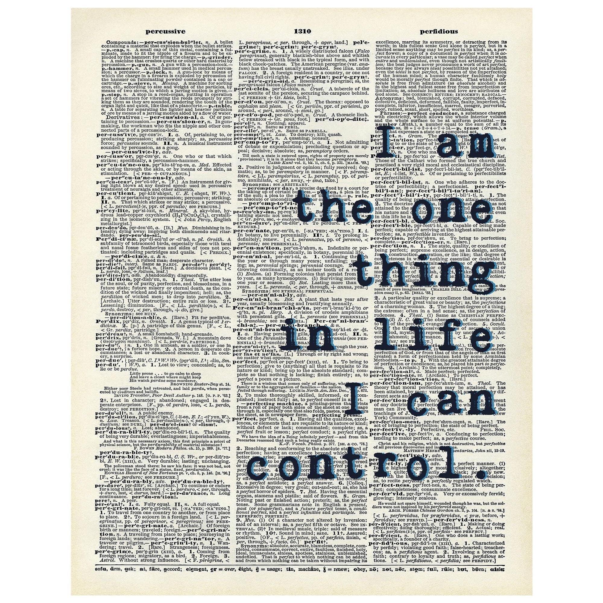 Inspirational Quote Wall Art Decor Dictionary Motivational Home ...