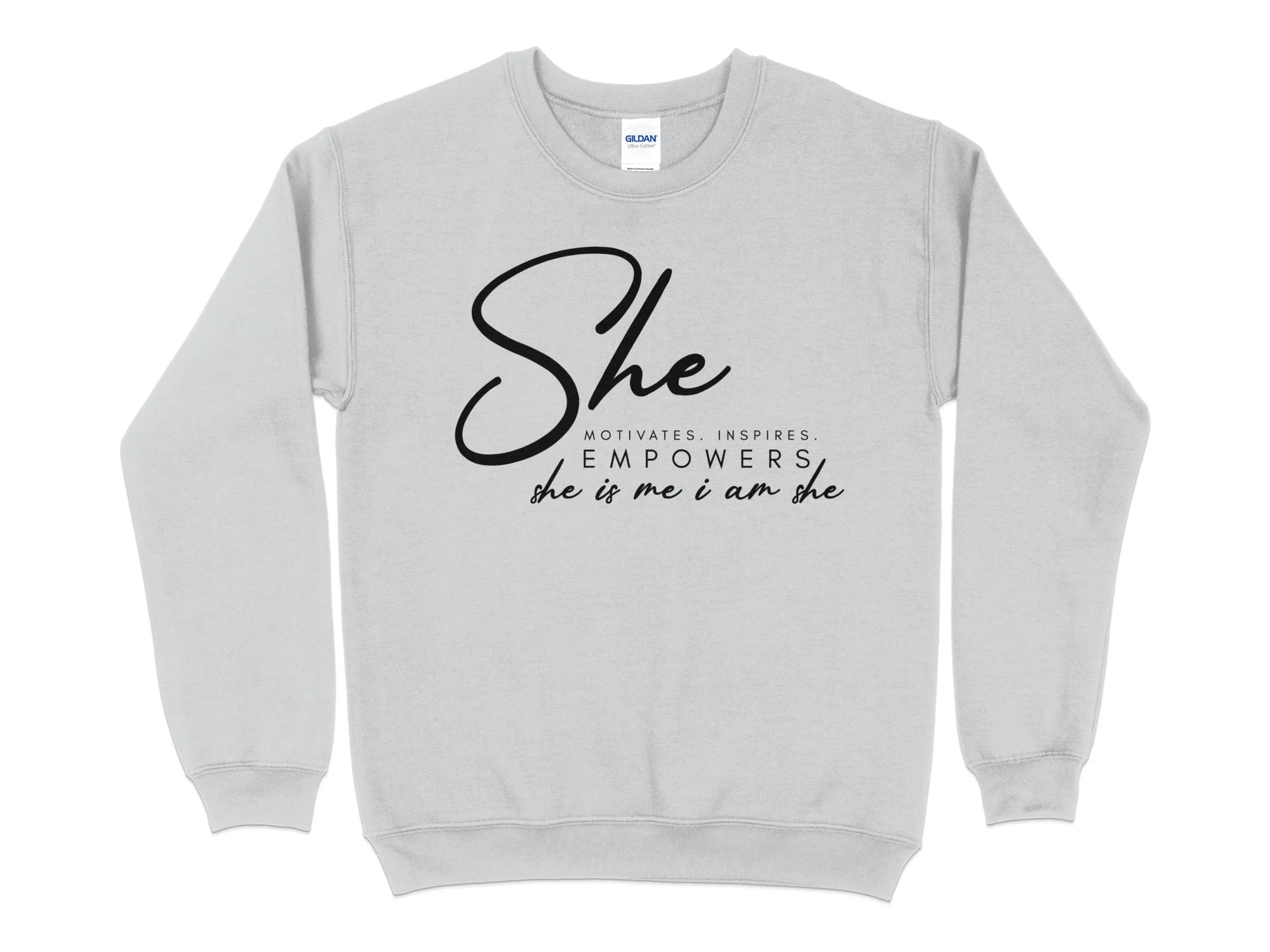 Inspirational Quote Women Empowerment Sweatshirt, She Motivates ...