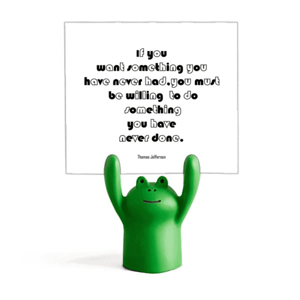 Inspirational Quote for doing quote Memo Holder Cartoon Animal Frog ...