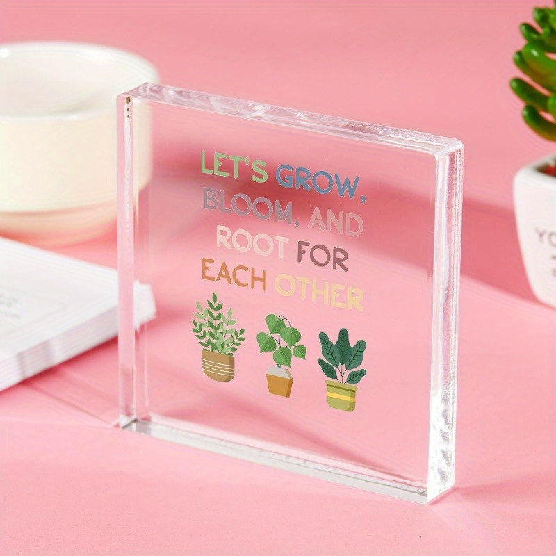 Inspirational Quotes Acrylic Sign - Positive Affirmations Desk Decor ...