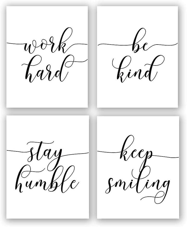 Inspirational Quotes Art Prints, Set of 4 (8?±X10?± Canvas ...