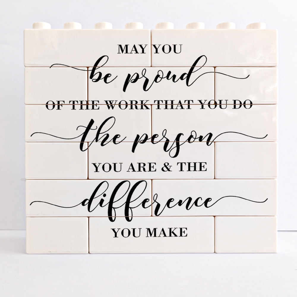 Inspirational Quotes Building Bricks Blocks Puzzles Signs, Rustic ...