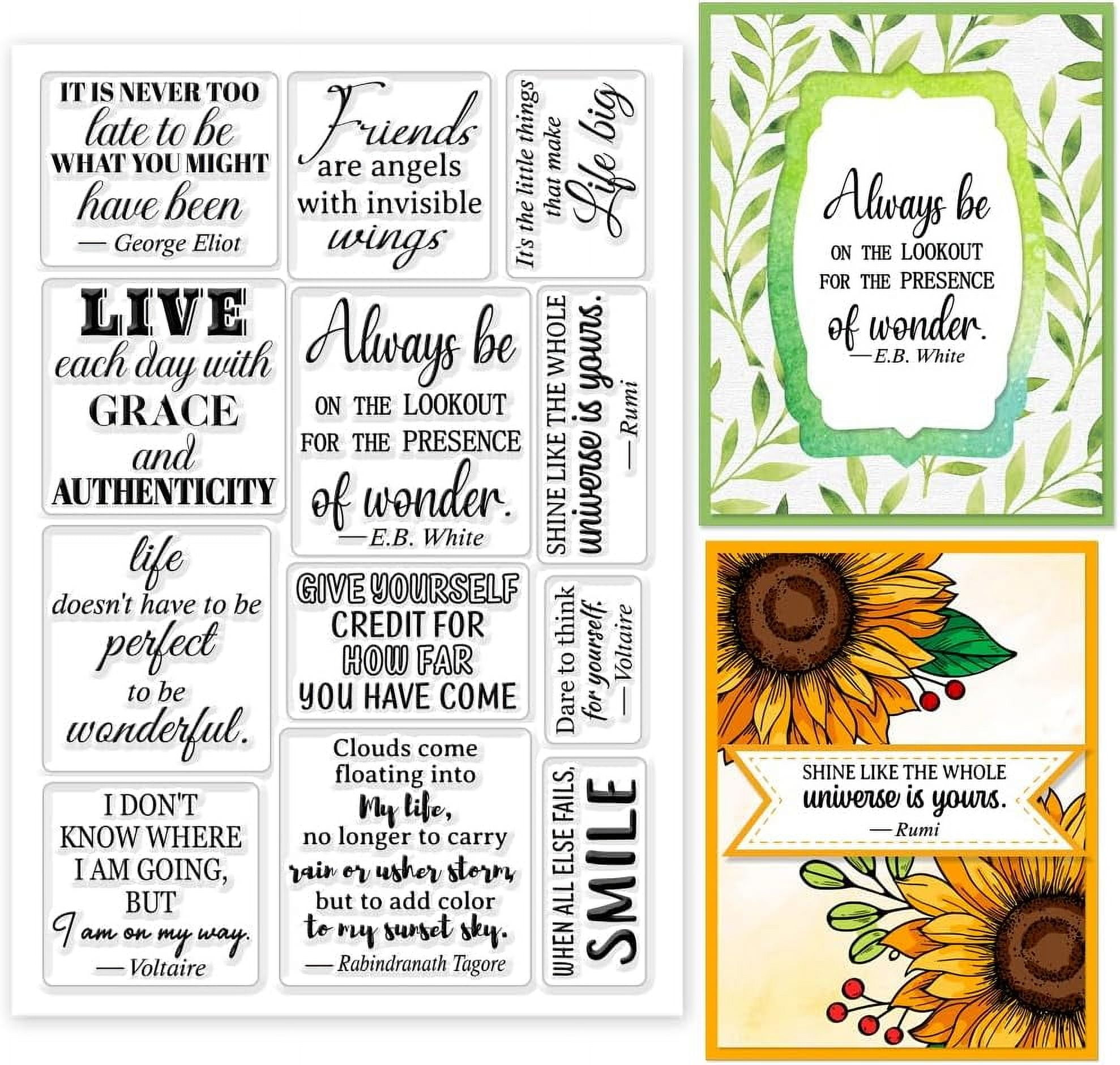Inspirational Quotes Clear Stamps Blessing Words Silicone Clear Stamp ...