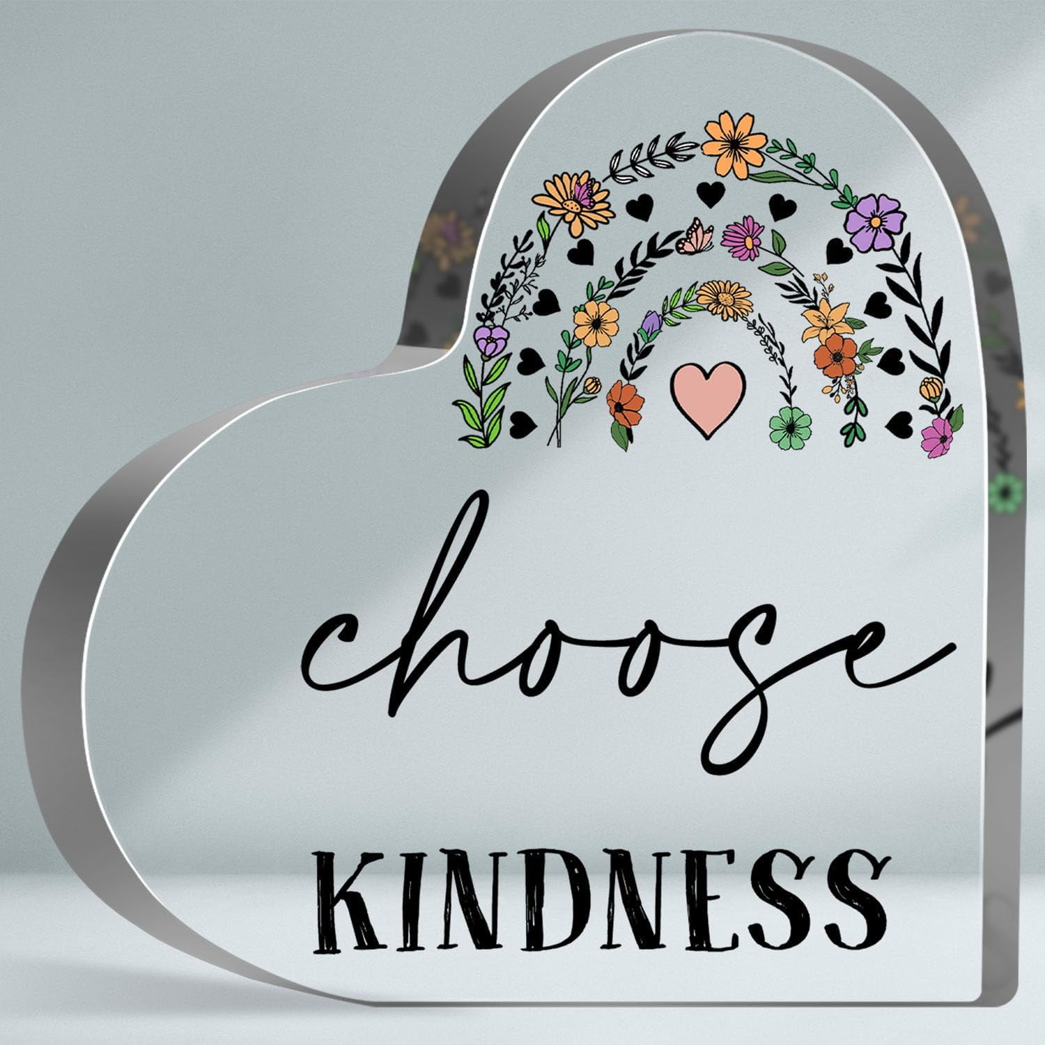 Inspirational Quotes Decor Desk Sign, Choose Kindness Acrylic Sign ...