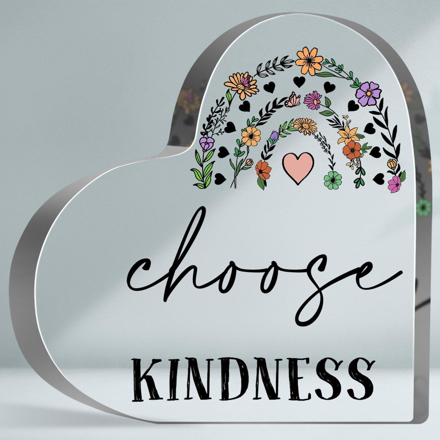 Inspirational Quotes Decor Desk Sign, Choose Kindness Acrylic Sign ...