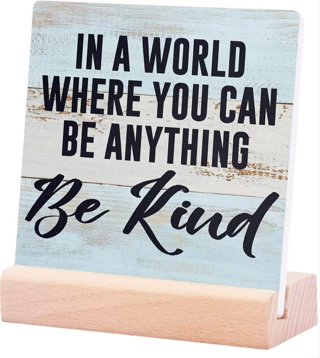 Inspirational Quotes Desk Decor Ceramic Table Sign Plaque Motivational ...