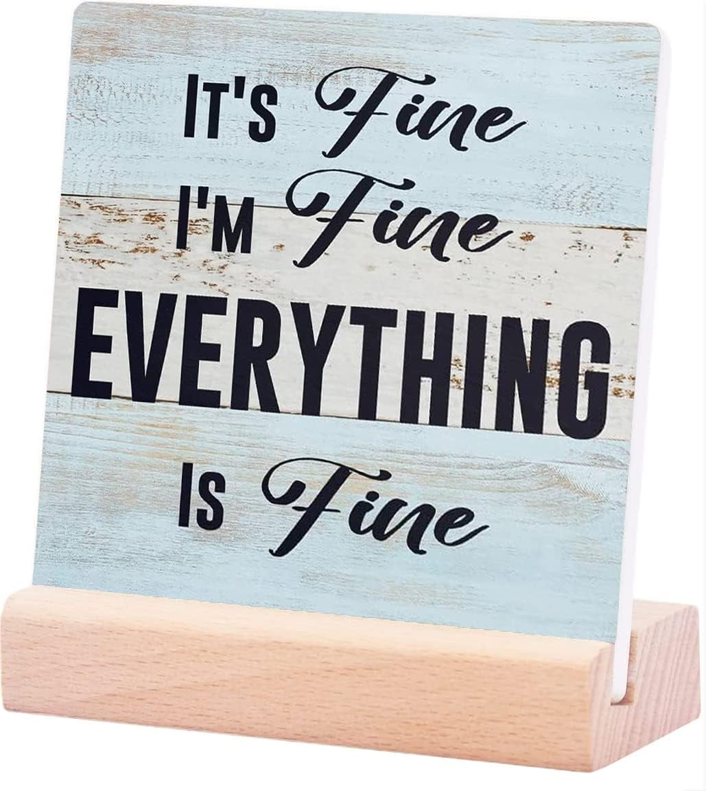 Inspirational Quotes Desk Decor Ceramic Table Sign Plaque Motivational ...