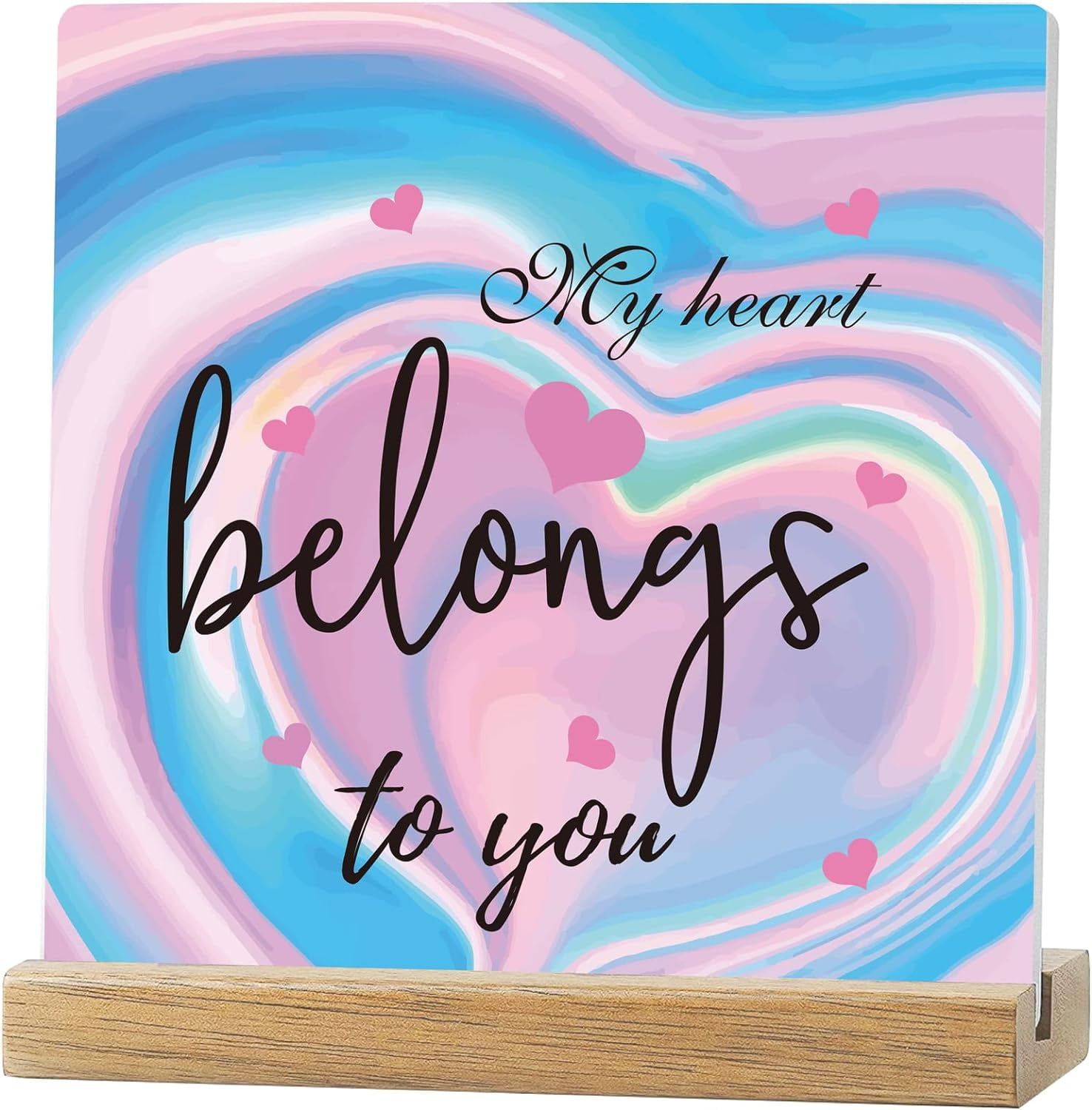 Inspirational Quotes Desk Decor Gift My Heart Belongs to You Home ...