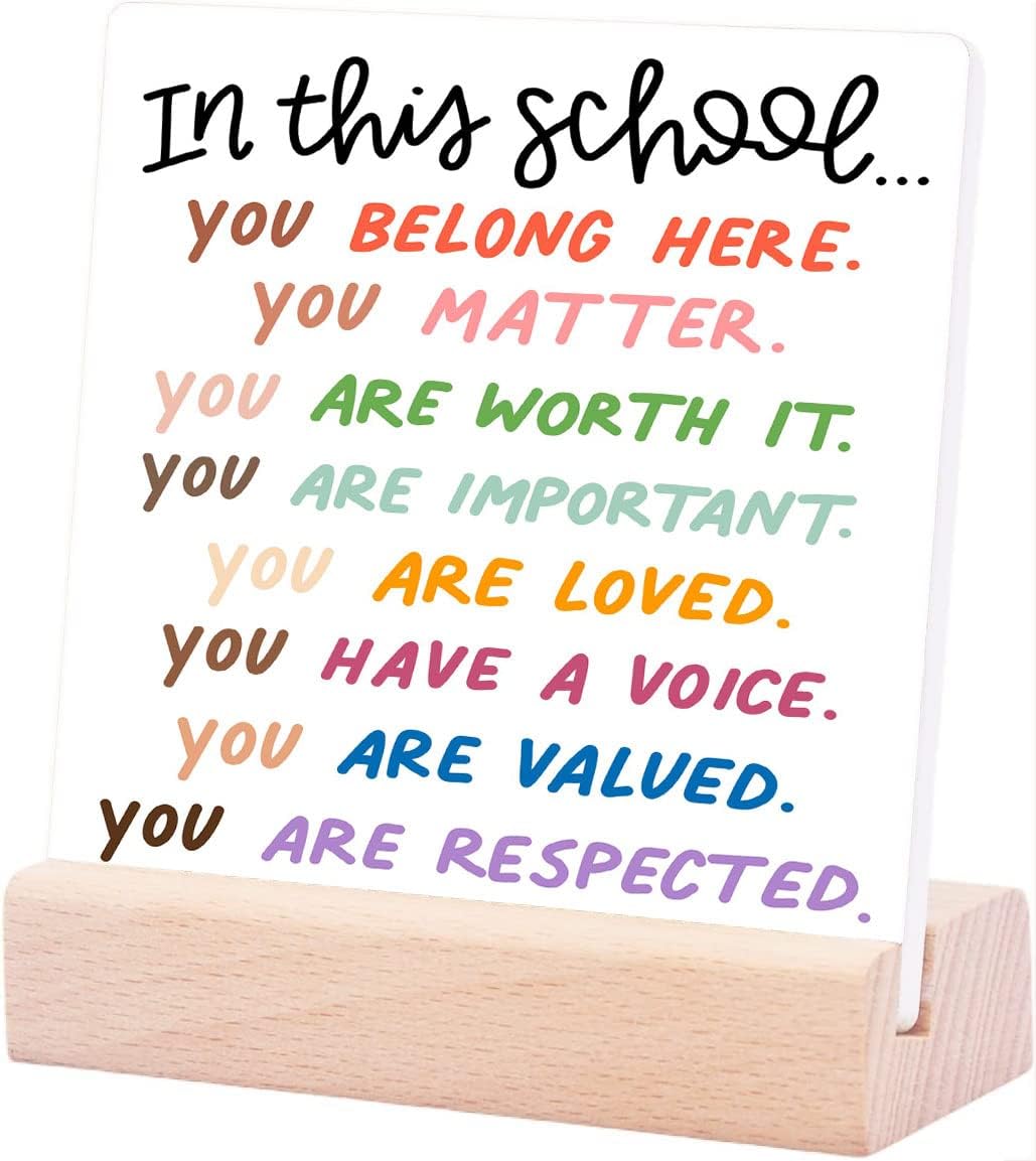Inspirational Quotes Desk Decor Gifts for Friends - in This School You ...
