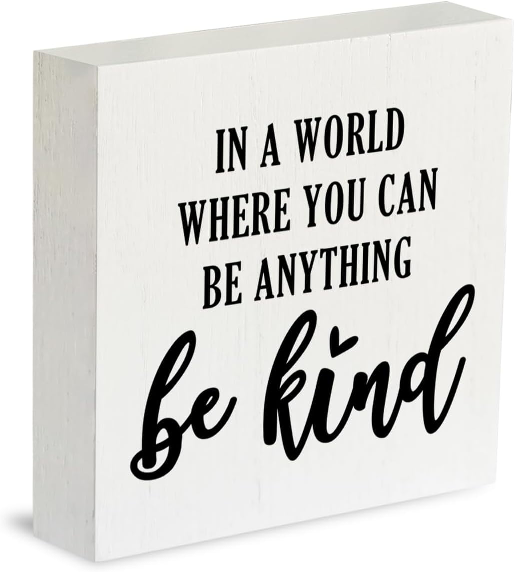 Inspirational Quotes Farmhouse Home Office Decor Rustic Wooden Box Sign ...