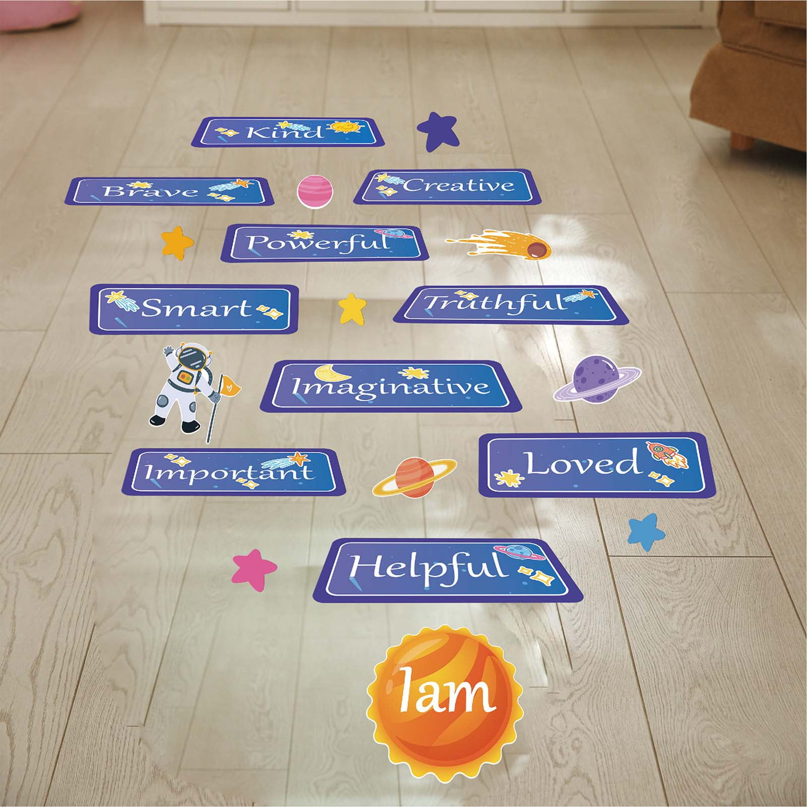 Inspirational Quotes Floor Decals 7 Sheets Motivational Hopscotch Game ...