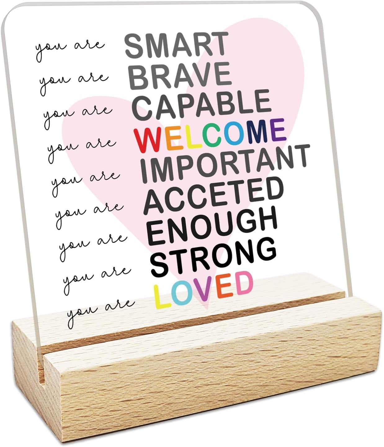 Inspirational Quotes Gifts For Family Friend Acrylic Motivational Sign ...