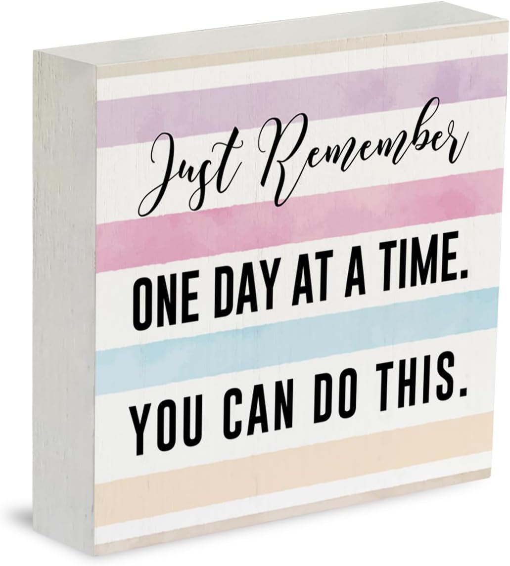 Inspirational Quotes Home Office Decor Encouragement Wooden Box Sign ...