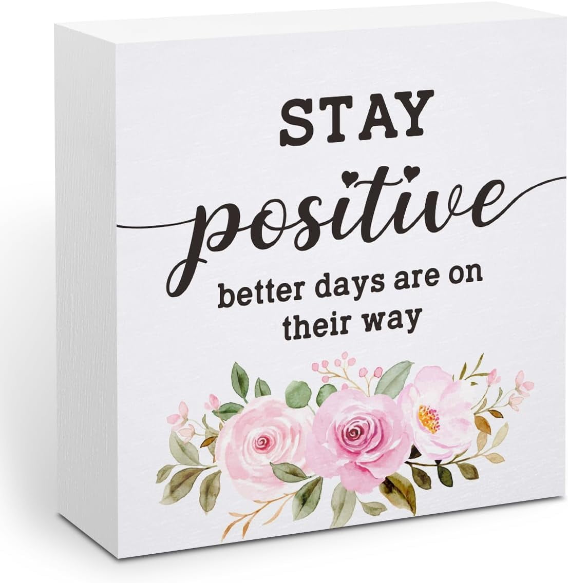 Inspirational Quotes Home Office Decor Wooden Box Sign Motivational ...