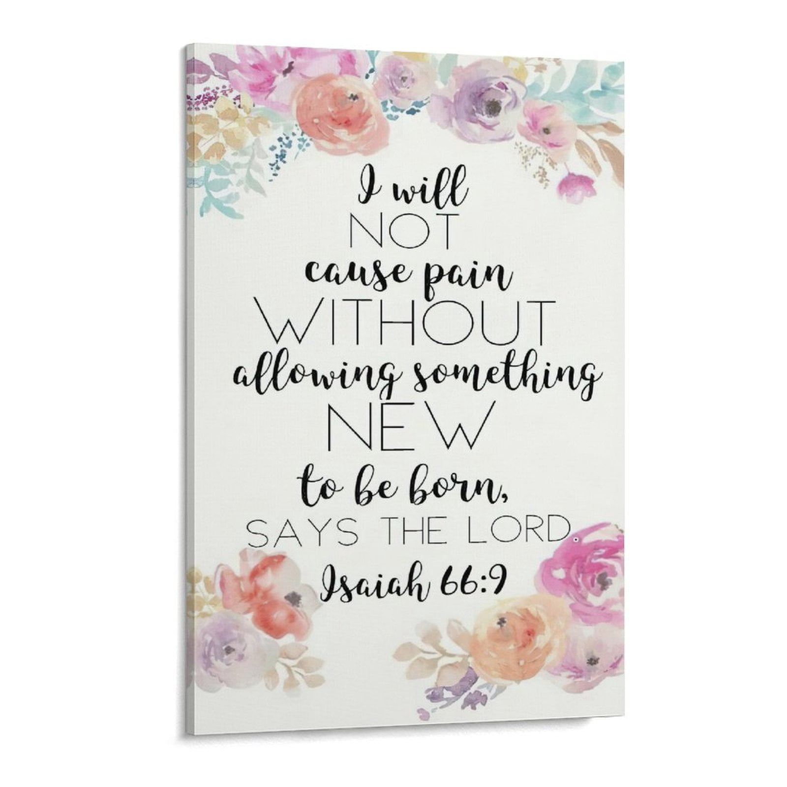 Inspirational Quotes Isaiah 66 9 Wall Art Bible Poetry Verses Framed ...