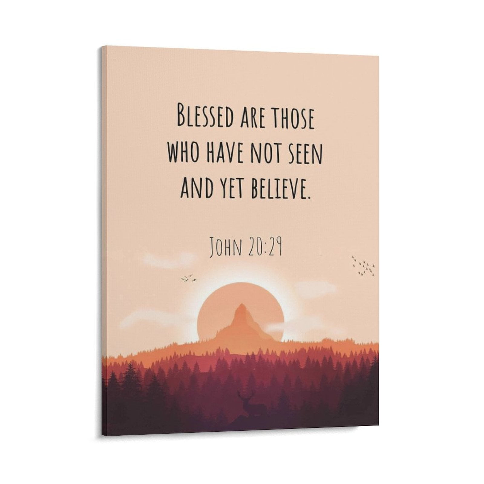 Inspirational Quotes John 20 29 Wall Art Bible Poetry Verses Framed ...
