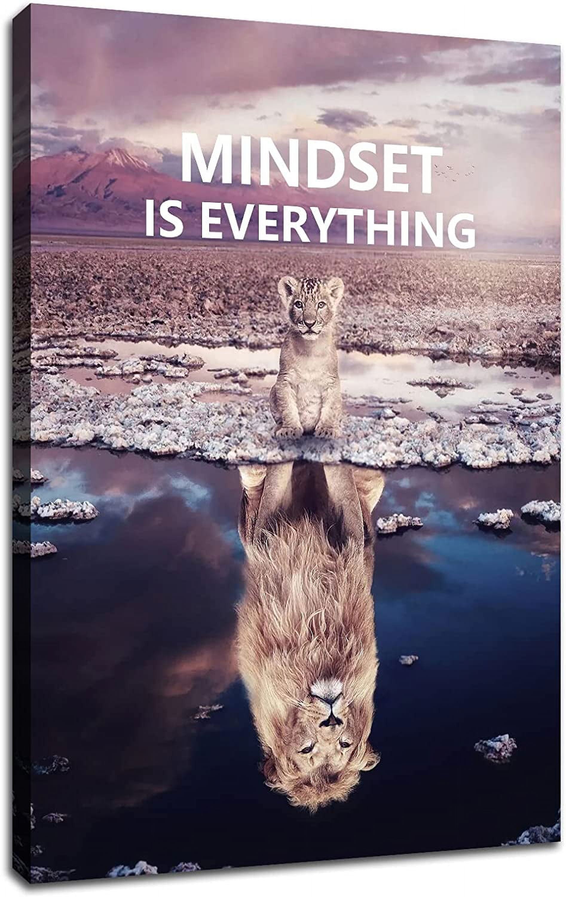 Inspirational Quotes Lion Canvas Wall Art Motivational Painting Modern ...