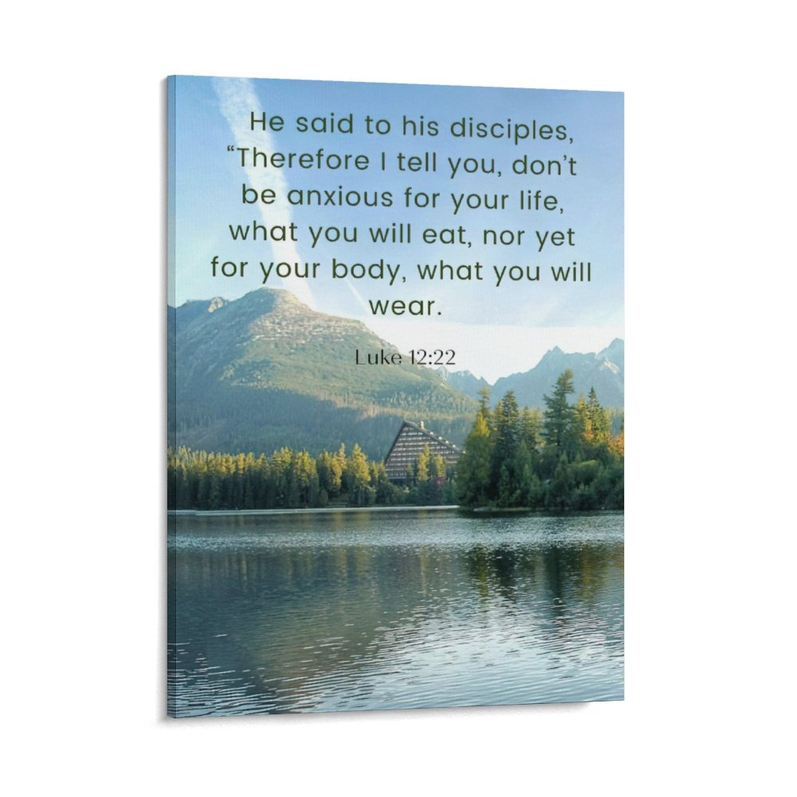 Inspirational Quotes Luke 12 22 Wall Art Bible Poetry Verses Framed ...