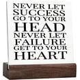 Inspirational Quotes Never Let Success Go To Your Head Ceramic Desk ...