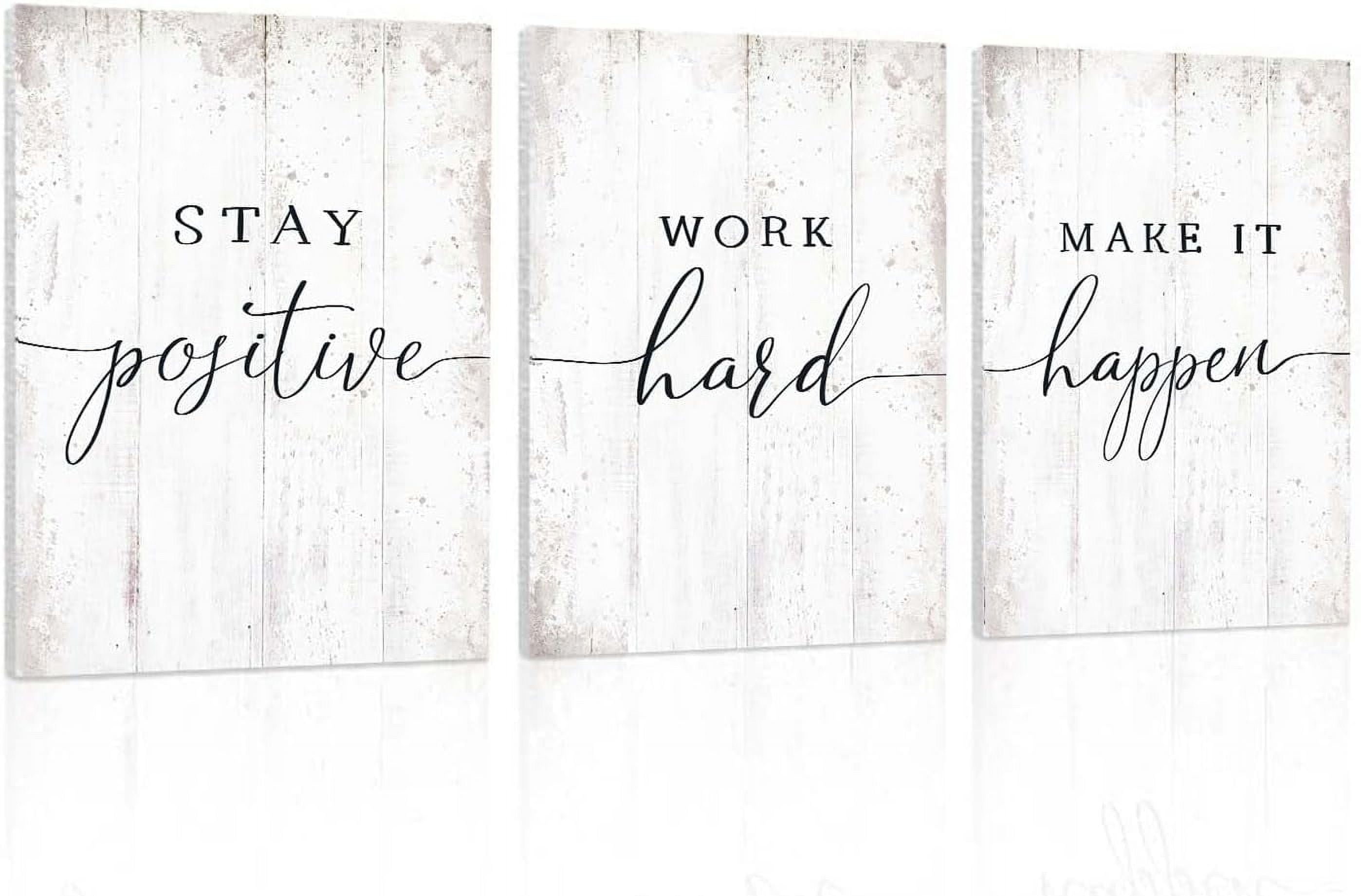 Inspirational Quotes Office Wall Art: Motivational Poster Positive ...