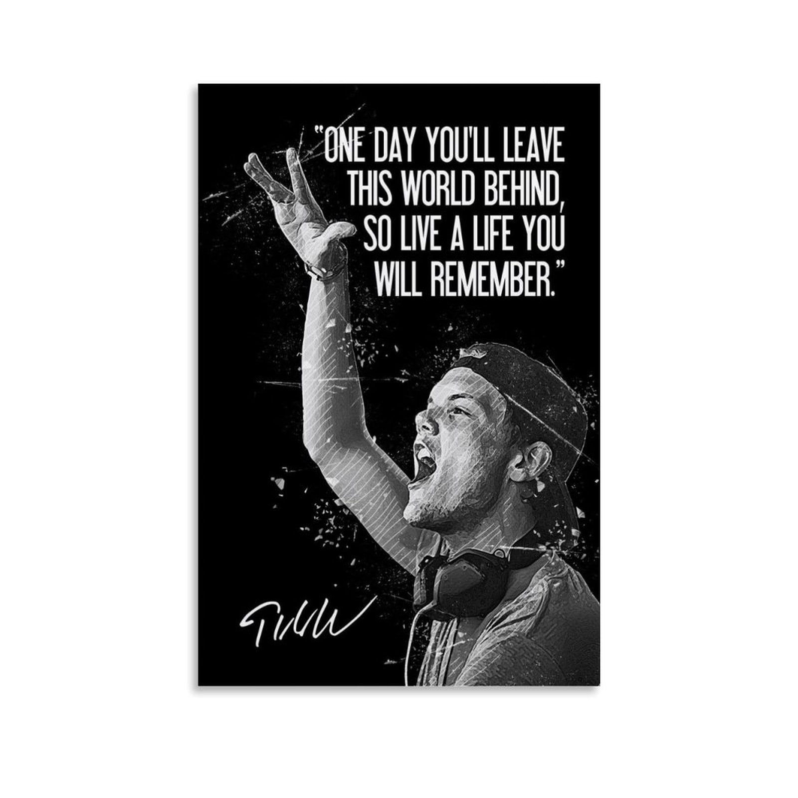 Inspirational Quotes Posters Avicii Canvas Poster Motivational Avicii ...
