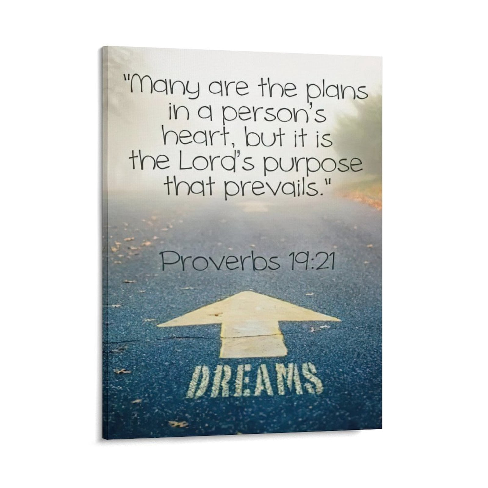 Inspirational Quotes Proverbs 19 21 Wall Art Bible Poetry Verses Framed ...