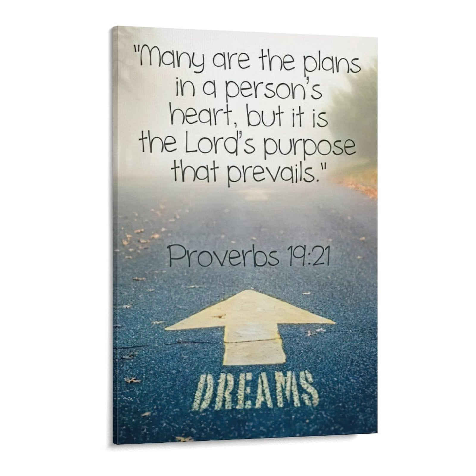 Inspirational Quotes Proverbs 19 21 Wall Art Bible Poetry Verses Framed ...