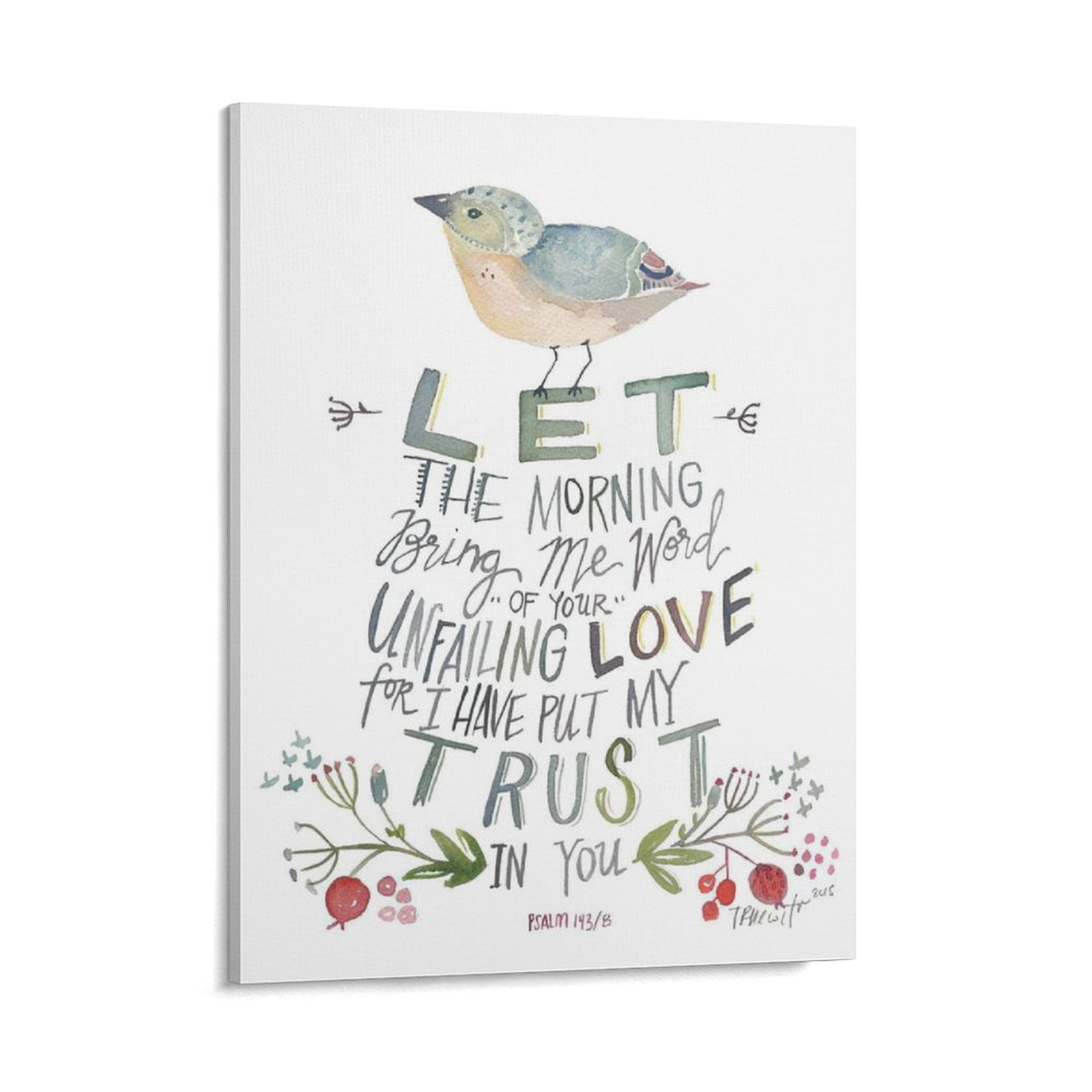 Inspirational Quotes Psalm 143 8 (2) Wall Art Bible Poetry Verses ...