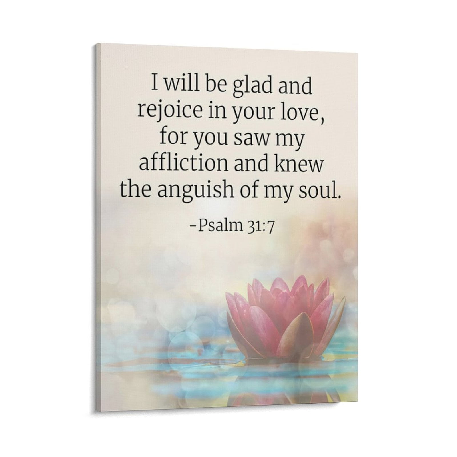 Inspirational Quotes Psalm 31 7 (2) Wall Art Bible Poetry Verses Framed ...