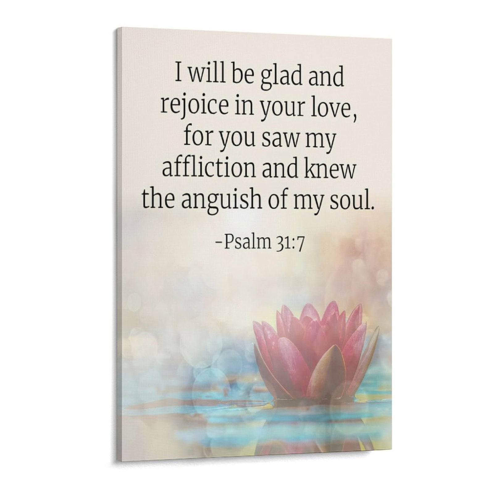 Inspirational Quotes Psalm 31 7 (2) Wall Art Bible Poetry Verses Framed ...