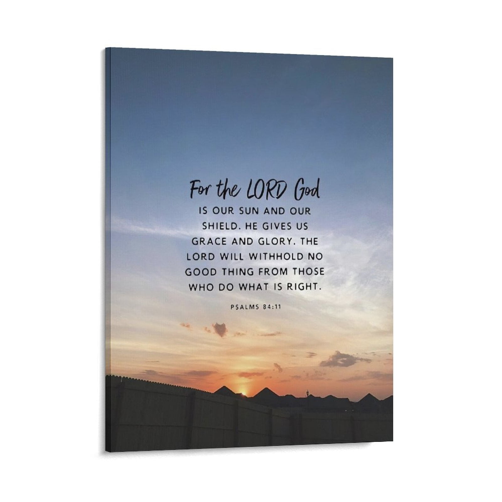 Inspirational Quotes Psalms 84 11 Wall Art Bible Poetry Verses Framed ...